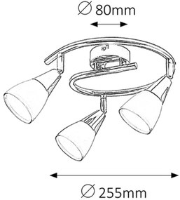 Rabalux 6769 - Bodové svítidlo NICOLETTE 3xE14/40W/230V