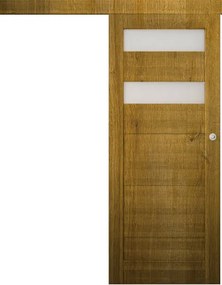 posuvné interiérové dveře na stěnu vasco doors SANTIAGO model 5 Průchozí rozměr: 70 x 197 cm, Orientace dveří: Levé dveře, Dekor: Buk jasmínový