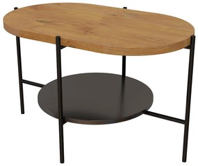 Konferenční stolek ARENA, 80x50x50, dub/černá