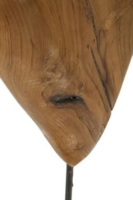 Dřevěná dekorace Dobu 45 cm hnědá