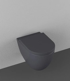 Isvea Isvea, INFINITY závěsná WC mísa, Rimless, 36,5x53cm, antracit, 10NF02005-2C