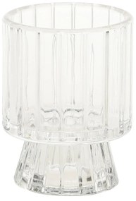 Chic Antique Oboustranný svícen Glass Clear 8 cm, čirá barva, sklo