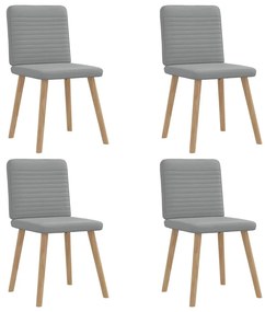 Jídelní židle 4 ks světle šedé textil 3315244