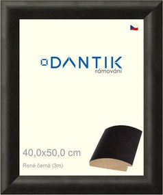 DANTIK rámeček 40x50 | René černá (Plexi Čiré)