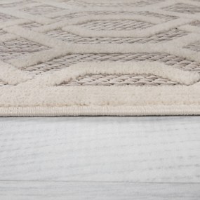 Flair Rugs, Kusový koberec Piatto Mondo Natural kruh – na ven i na doma, 160x160 (průměr) kruh, béžová, chodba / předsíň