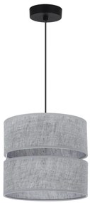 Závěsné svítidlo Jen, 1x šedé textilní stínítko, (fi 20 cm), b