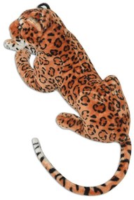 vidaXL Leopard plyšová hračka hnědý XXL