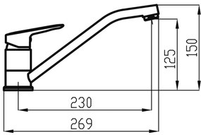 Novaservis - Dřezová baterie METALIA lesklý chrom