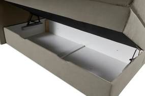 Kontinentální boxspring postel ANNA 200x220, šedá (gerra 90)