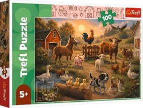 TREFL Puzzle Přátelé z venkova / 100 dílků / 41 x 27,5 cm