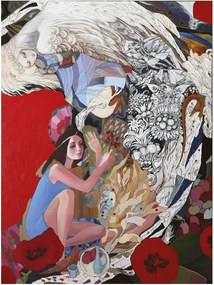 Yulia Novikova | Rajská zahrada Rám: Bílý, Velikost: 60 x 40 cm