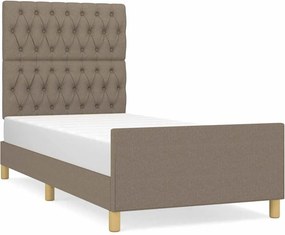 Rám postele bez matrace taupe 100 x 200 cm textil 3125280