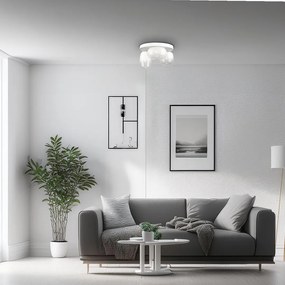 Stropní svítidlo Vaso, 3x bílé skleněné stínítko, w