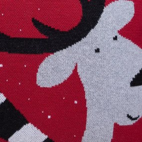 SCANquilt pletený povlak DESIGN sob červenošedá 45 x 45 cm