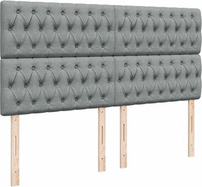 Box spring postel s matrací světle šedá 180 x 200 cm textil 3292142