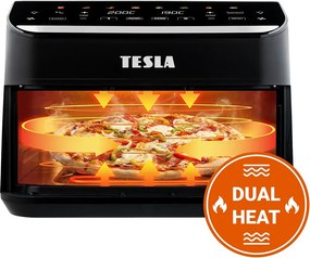 TESLA AirCook DualHeat QD575 XXL - multifunkční duální digitální horkovzdušná fritéza