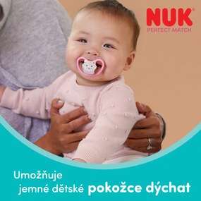 NUK Dudlík Perfect Match Air Night 0-6 m 2 ks v boxu  Firefly/lion