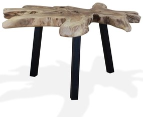 Konferenční stolek pravé teakové dřevo 80 x 70 x 38 cm - Default Title