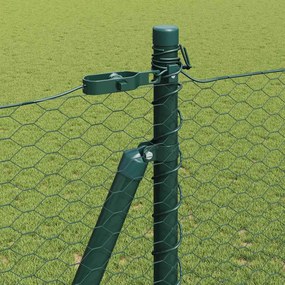 Hexagonální plot s betonovým základem 100 x 1,4 m Zelená 3353596