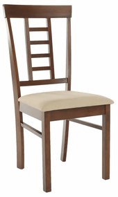 Jídelní židle, ořech / béžová, Tempo Kondela OLEG NEW