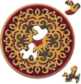CURIOSI Kulaté puzzle Picoli: Růže / 33 dílků / průměr 9 cm
