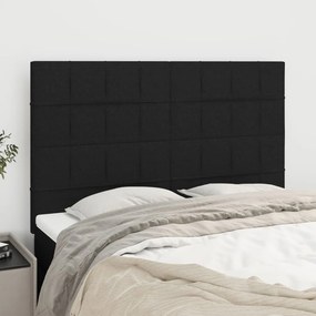 Čelo postele černé 144x5x118/128 cm látkové 3116332