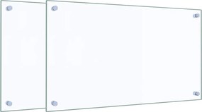 Kuchyňské panely 2 ks průhledné 70 x 40 cm tvrzené sklo 3315789