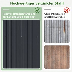 Costway Přístřešek na nářadí z pozinkované oceli zahradní