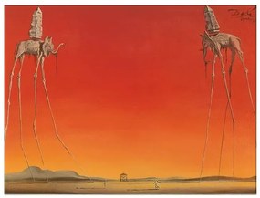 Umělecký tisk Les Elephants, Salvador Dalí