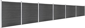 Set plotového dílce WPC 1045 x 186 cm černý 3070433