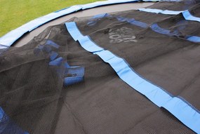 Premium Modrá trampolína 400 cm s ochrannou sítí + žebřík + krycí plachta