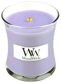 WoodWick Vonná svíčka WoodWick - Šeřík 85 g, fialová barva, sklo, vosk