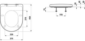 LAUFEN H8939580000001 - Záchodové prkénko SoftClose PRO duroplast/bílá