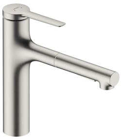 Hansgrohe Zesis M33 - Dřezová baterie 160, s výsuvnou sprškou s přepínačem, vzhled nerezu 74801800