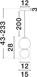Závěsné LED svítidlo NOVA LUCE NOESIS 4W 3000K 9009201