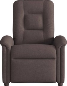 Elektrické masážní polohovací křeslo tmavě hnědé textil 3303249