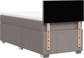 Box spring postel s matrací taupe 100 x 200 cm textil 3286983