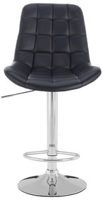 LuxuryForm Barová židle PARIS na stříbrném talíři - černá