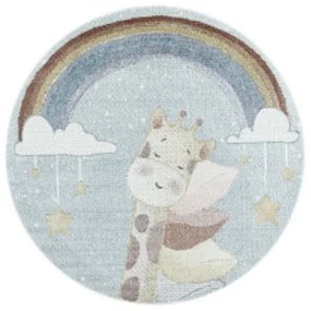 Ayyildiz koberce Dětský kusový koberec Lucky 3612 blue kruh - 160x160 (průměr) kruh cm
