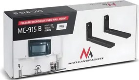 Maclean MC-915 B černá / Držák mikrovlnné trouby / nástěnný / nastavit