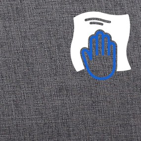 Houpací křeslo židle Morelia - látka, dřevěné nohy ořech - Světle šedá