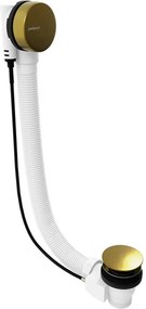 Polysan - Vanová odtoková a přepadová souprava, délka 120 cm, matná zlatá 71856.91