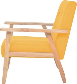 Křeslo žluté textil 244657