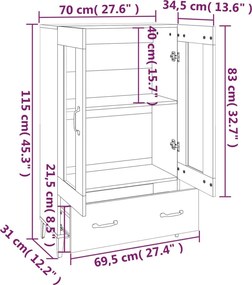 vidaXL Komoda 70 x 31 x 115 cm kompozitní dřevo [812556] Barva: hnědý dub