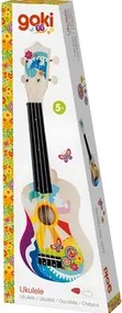 GOKI Dětské dřevěné ukulele / Hudební nástroj / od 5 let / s trsátkem