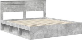 Rám postele s čelo Beton 180 x 200 cm Masivní borové dřevo 3409730