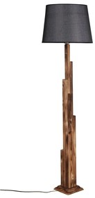 Designová stojanová lampa Naime 165 cm hnědá / černá