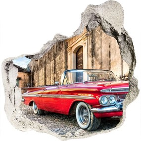 Wallmuralia Foto fotografie díra na zeď Červený Chevrolet 75x75 cm