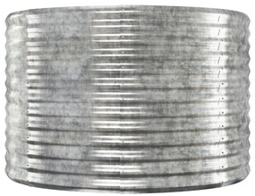 Vyvýšený záhon stříbrný 554x100x68 cm práškově lakovaná ocel,  319087