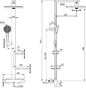 Ideal Standard ALU+ - Sprchový set s baterií | průměr 26 cm | 2 proudy